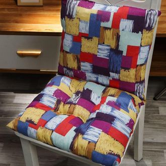 Generic 2er Set Niedriglehner Auflagen Set Stuhlauflage 40 * 80cm Sitzkissen Niederlehner Gartenstühle Sitzauflagen Stuhlkissen Abnehmbarem Rückenlehne Auflag