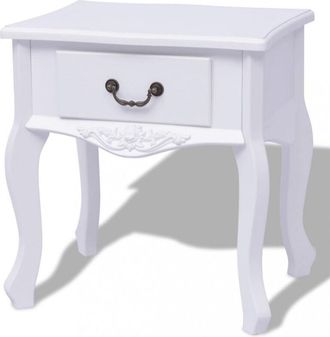 vidaXL Nachttisch Wei&szlig; mdf Vidaxl