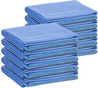 Pearl dünnes Handtuch: 10er Pack Schnelltrocknendes Mikrofaser-Badetuch, 180 x 90 cm, blau (dünnes Badetuch, Badehandtuch, Microfaser)