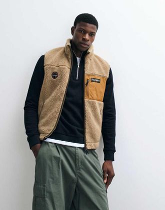 Napapijri gilet polaire beige-Neutre