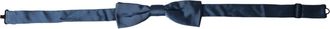 Dolce & Gabbana Blue Satin Silk Adjustable Neck Men Bow Tie