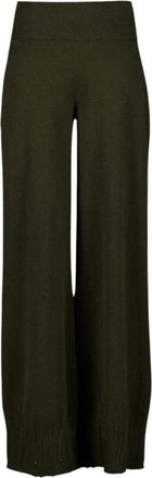 Stella McCartney Femme, Pantalons, Vert, Taille: 38 FR Wide Pantalons