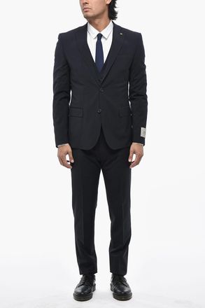 Corneliani CC COLLECTION 3-Teiliger Anzug Aus Stretch-Wolle Mit Pattentaschen Corneliani