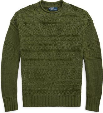 Ralph Lauren TEXTURED LINEN-COTTON SWEATER