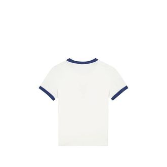 Maison Labiche T-shirt droit brod&eacute; Montherlant en coton biologique