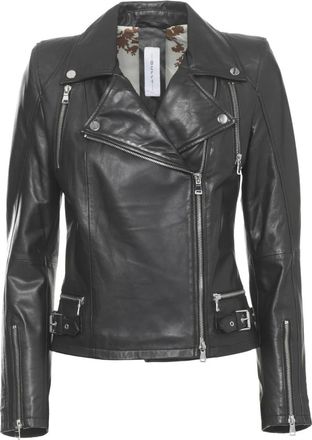 Bully Femme, Vestes, Noir, Taille: 46 FR Veste en cuir