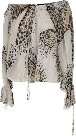 Blumarine Femme, Blouses et Chemises, Brun, Taille: 36 FR Blouse Georgette