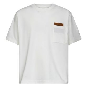 Bottega Veneta Homme, Tops, Blanc, Taille: S Pima Cotton Jersey T-Shirt