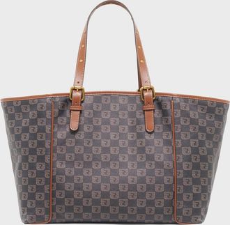 Gerard Darel Cabas en toile enduite monogrammée et cuir - SIMPLE BAG - Marron