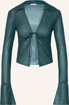 Os&eacute;ree Bluse Lumi&egrave;re Mit Glitzergarn blau