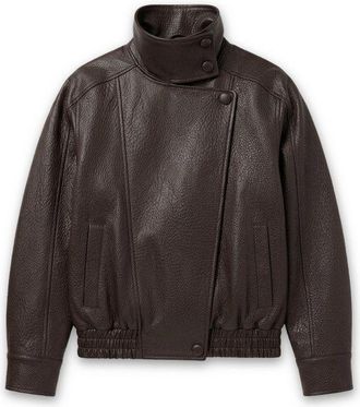 Tom Tailor Lederimitatjacke Jacken Loose Fit Kunstlederjacke mit Stehkragen