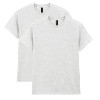 Gildan Heavy Cotton T-Shirt, Style G5000, Multipack Chemise, Gris cendré (Lot de 2), XL Homme