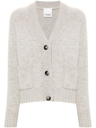 Allude Cardigan mit V-Ausschnitt - Grau
