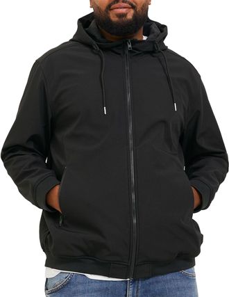 Jack & Jones JACK&JONES Herren Softshell Jacke mit Kapuze Funktions Outdoor Blouson Übergangs Jacket JJEBASIC