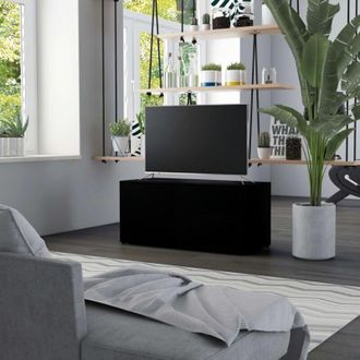 vidaXL Meuble tv Noir 80x34x36 cm Agglom&eacute;r&eacute;