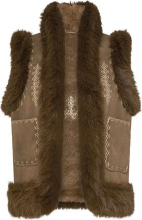 Seventy Gilet Ecomontone Pelo Lungo - - Jackets - Damen - Braun - L