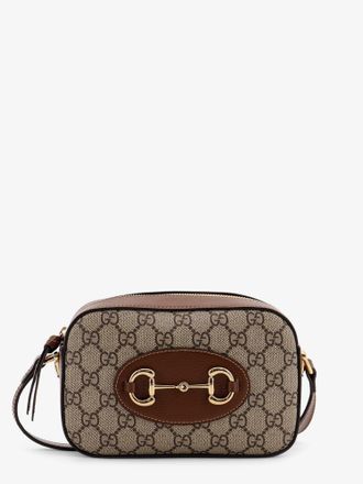 Gucci 1955 Horsebit GG Supreme Fabric and leather shoulder bag - GUCCI - gender_Woman