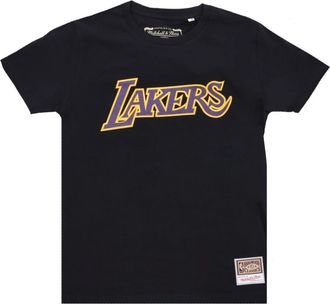 Mitchell & Ness NBA Team Logo T-Shirt Hardwood Classics - - Tops - Herren - Schwarzk - XL