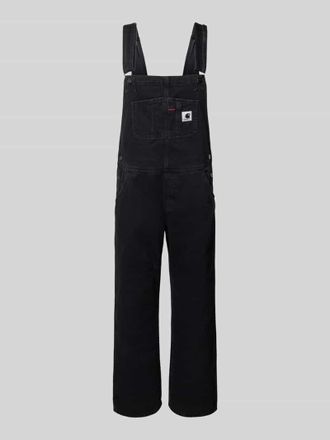 Carhartt Work in Progress Latzhose mit Brusttasche und Label-Patch