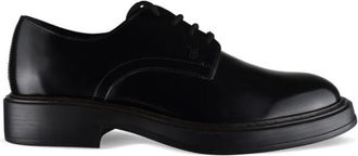 Tod's Homme, Chaussures, Noir, Taille: 44 EU Derby en Cuir Lisse