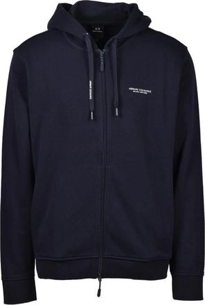A|X Armani Exchange Baumwolle Elasthan Sweatshirt - - Sweatshirts & Hoodies - Herren - Blau - L