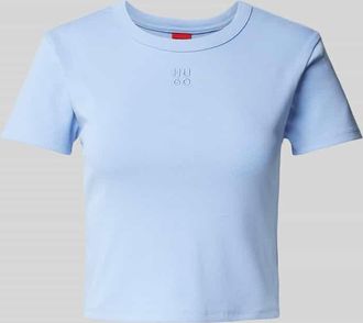 HUGO BOSS Cropped T-Shirt mit Label-Stitching Modell Delanor