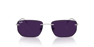 Ray-Ban RB3768003MH Metal Square Sunglasses - Silver