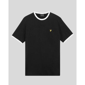 Lyle & Scott TS2201V RINGER T-SHIRT-W189 JET BLACK/WHITE