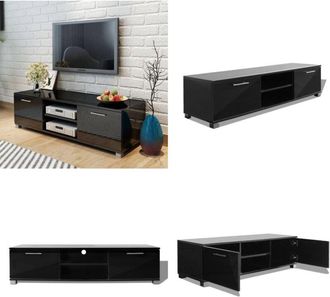 vidaXL Vidaxl - TV-Schrank Hochglanz-Schwarz 120x40,5x35 cm - Fernseher Schrank - tv Möbel - Hifi Schrank - Wohnzimmerschrank - Multimedia Regal - Home &