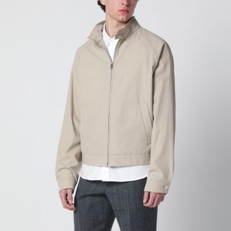 Prada Sandfarbene Jacke mit Rei&szlig;verschluss aus Baumwolle