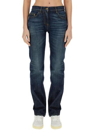 Palm Angels Straight Leg Cotton Jeans - Blue