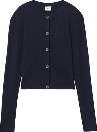 s.Oliver Verk&uuml;rzter Cardigan im Slim Fit aus Strickjersey