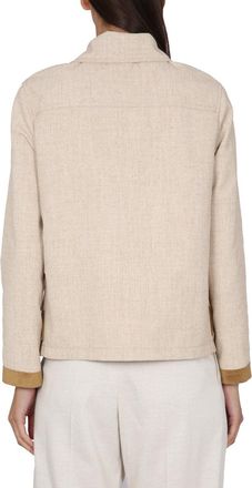 Fay Three-Hook Snap Button Jacket - Beige