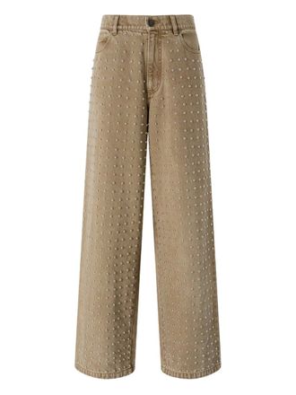 Pinko Five Pockets Jeans mit Nieten - Nude