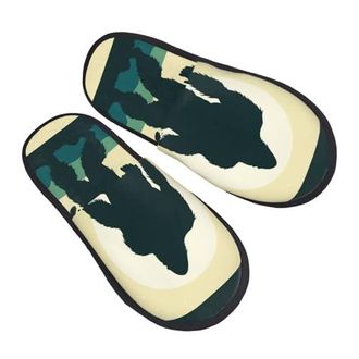 Generic Accueil Pantoufles Silhouette De Bigfoot2 Lavables Slippers Doux Chaussons Maison Pour Invit&eacute; Voyage H&ocirc;tel M