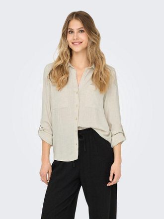 Only Langarmbluse ONLYASMIN-SIESTA LS LINEN BL SHIRT PNT
