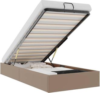 vidaXL Cadre de lit ottoman sans matelas cappuccino 100x200 cm vidaXL