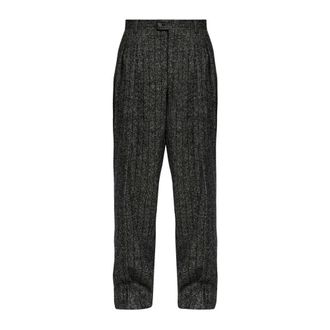 Dolce & Gabbana Pantalon en laine &agrave; rayures - Homme - Pantalons - Gris - Taille: L