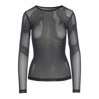 Bitte Kai Rand Transparente Mesh-Bluse - - Tops - Damen - Schwarzk - 2XL
