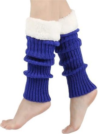 Generic Gu&ecirc;Tres Chaussettes hautes, gu&ecirc;tres, chaussettes thermiques chaudes dhiver for femmes, extensibles, tricot&eacute;es, &eacute;paisses, en laine, avec revers, duvete