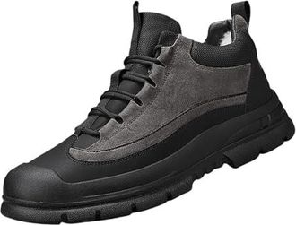 Generic Baskets pour homme - Bottines larges - Chaussures de sport &agrave; lacets - Bottes dhiver doubl&eacute;es en polaire - Bottes chaudes &agrave; semelles &eacute;paisses - Chaussu