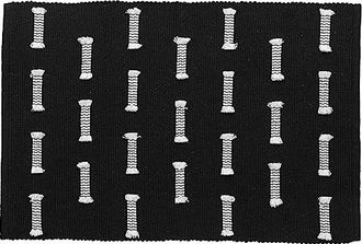 Douceur d'Intérieur Juline rechteckiger Teppich (50 x 80 cm), Schwarz, glatt gewebte Baumwolle und abgeschnittene Fäden