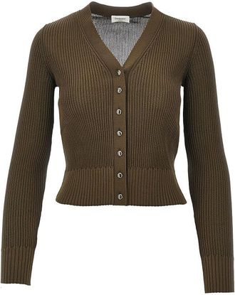 Saint Laurent Ribbed viscose cardigan Woman S