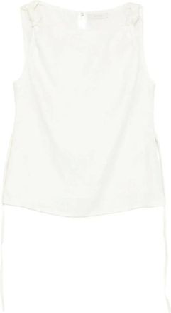 Faithfull The Brand Femme, Tops, Blanc, Taille: 36 FR Knot Detail Sleeveless Linen