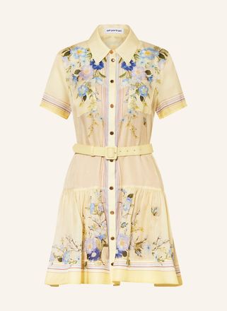 Self Portrait Self-Portrait Hemdblusenkleid gelb