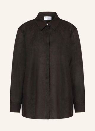 Marella Leinenbluse Mlseditore Mit Abnehmbarer Schluppe schwarz