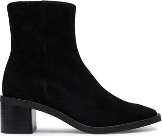 Calvin Klein Stiefeletten Block Heel Ank Boot Suede HW0HW03221 Schwarz