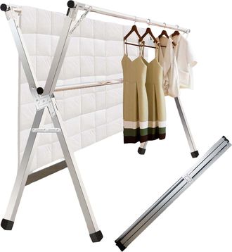 Generic W&auml;schest&auml;nder Klappbar, Standtrockner Kleiderst&auml;nder Ausziehbarer, Kleiderstange mit 20 winddichten PP-Haken, Edelstahl Garderoben-St&auml;nder, ideal zum 