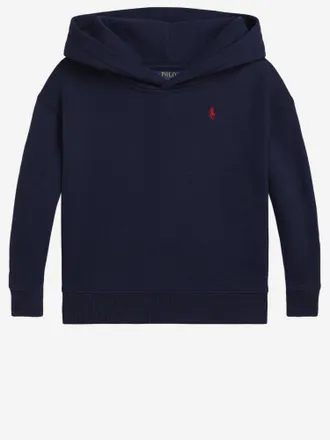 Polo Ralph Lauren Boys Cotton-Blend Hooded Sweatshirt With Logo Navy Hoods & Sweatshirts