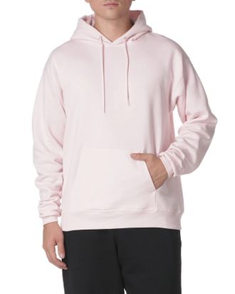 Hanes Herren EcoSmart Hoodie Midweight Fleece Pullover Hooded Sweatshirt Kapuzenpullover, Blasses Pink, Large